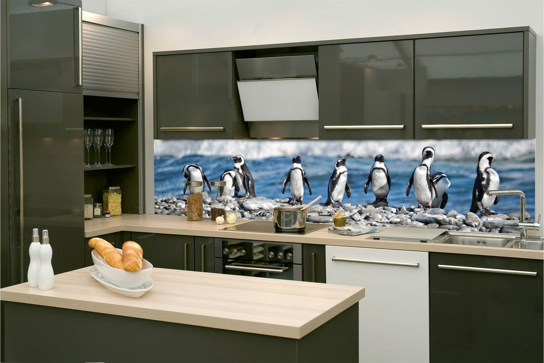 Self-adhesive Splashback - Row of Penguins | Kitchen | Decoration ...