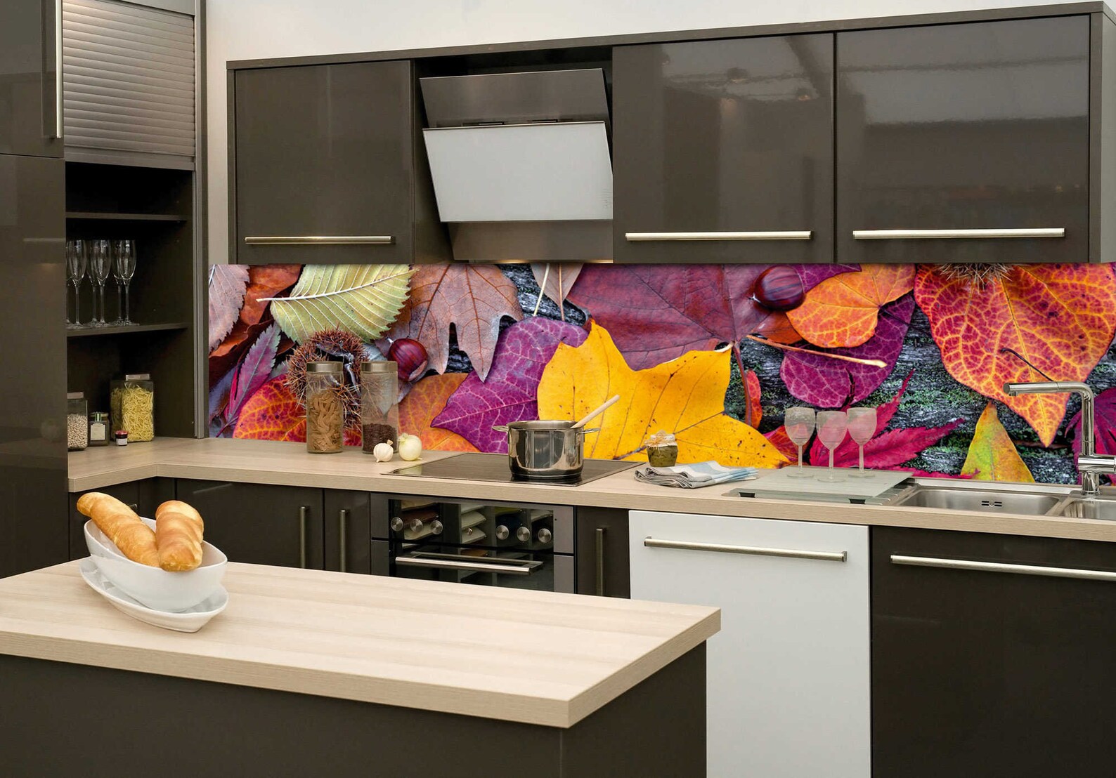 Self-adhesive Splashback - Autumn Leaves | Kitchen | Decoration ...