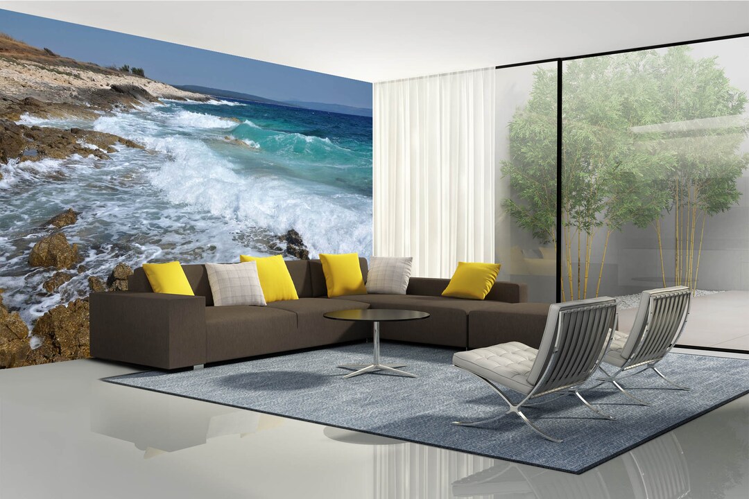 Wall Mural - Rocky Sea Shore | Mural | Wallpaper | Decoration | Non ...