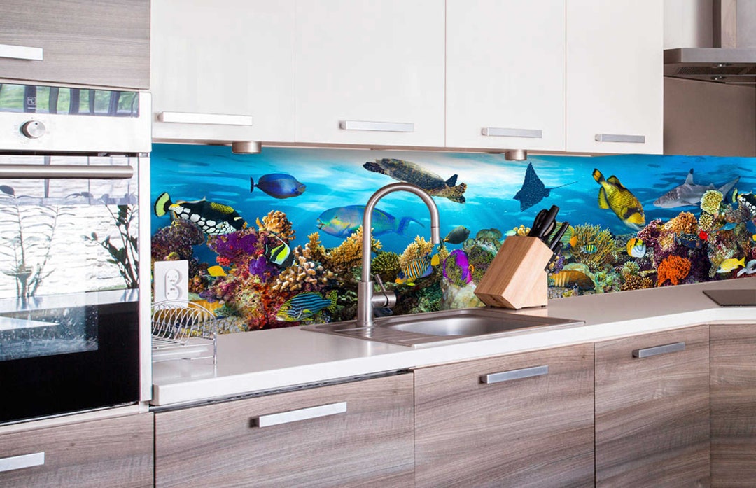 Self-adhesive Splashback - Fish | Kitchen | Decoration | Premium ...