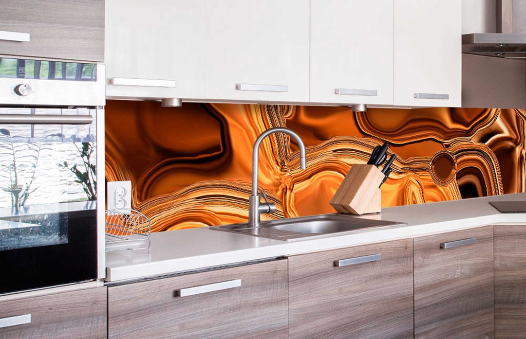 Self-adhesive Splashback - Liquid Chrome Bronze | Kitchen | Decoration ...