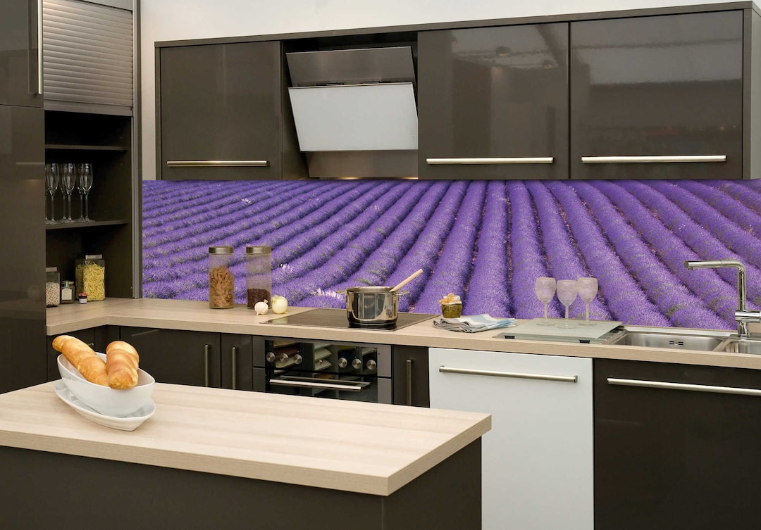 Self-adhesive Splashback - Lavender Field | Kitchen | Decoration ...