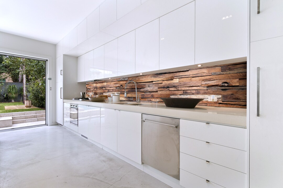 Self-adhesive Splashback - Wooden Wall | Kitchen | Decoration | Premium ...