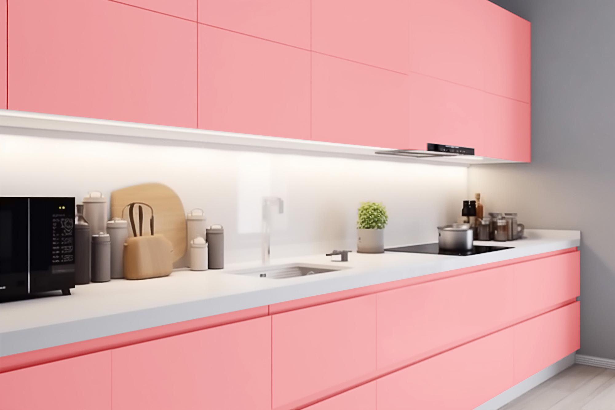 Solid Colored Adhesive Foils MATT LIGHT PINK | 45cm X 1m | Furniture ...