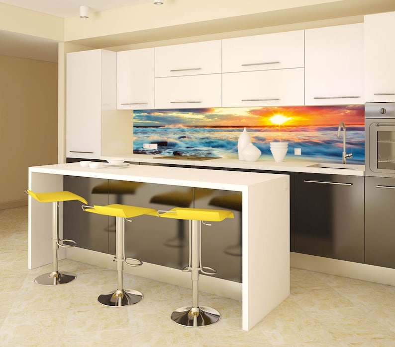 Self-adhesive Splashback - Ocean Sunset | Kitchen | Decoration ...