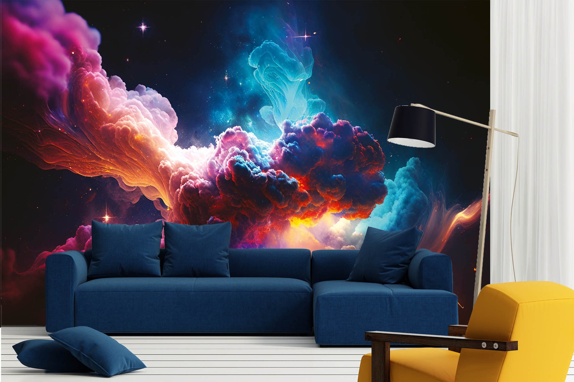 Wall Mural Artificial Intelligence - Colorful Smoke | Mural | Wallpaper ...