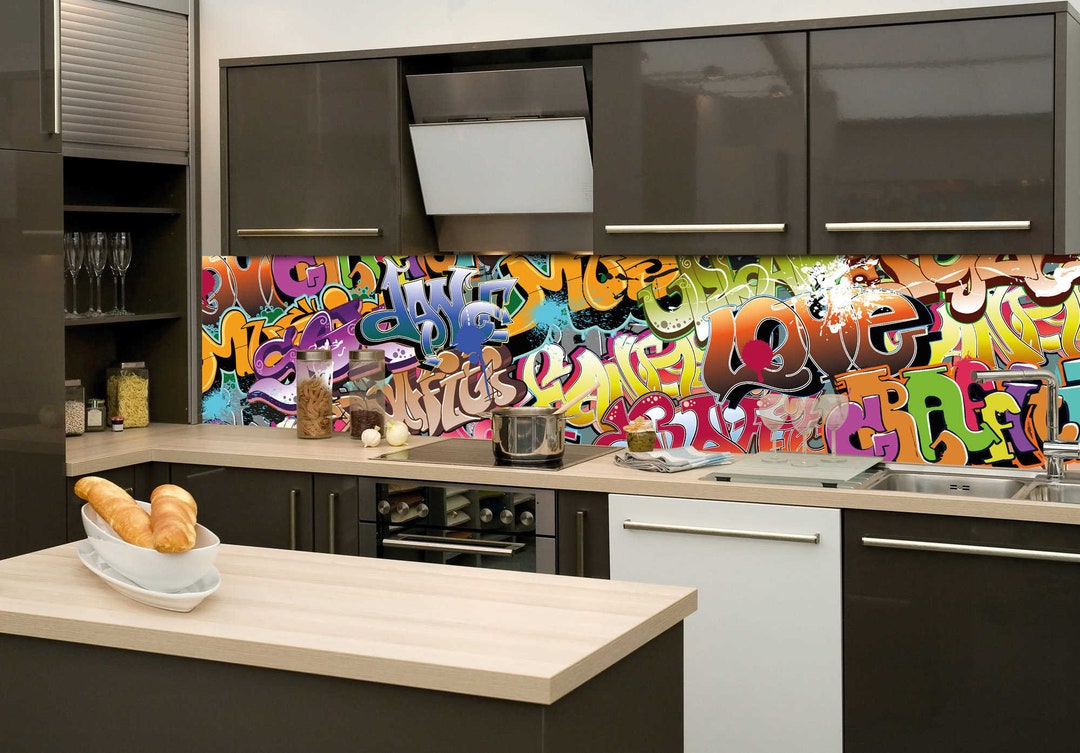 Self-adhesive Splashback - Graffiti | Kitchen | Decoration | Premium ...