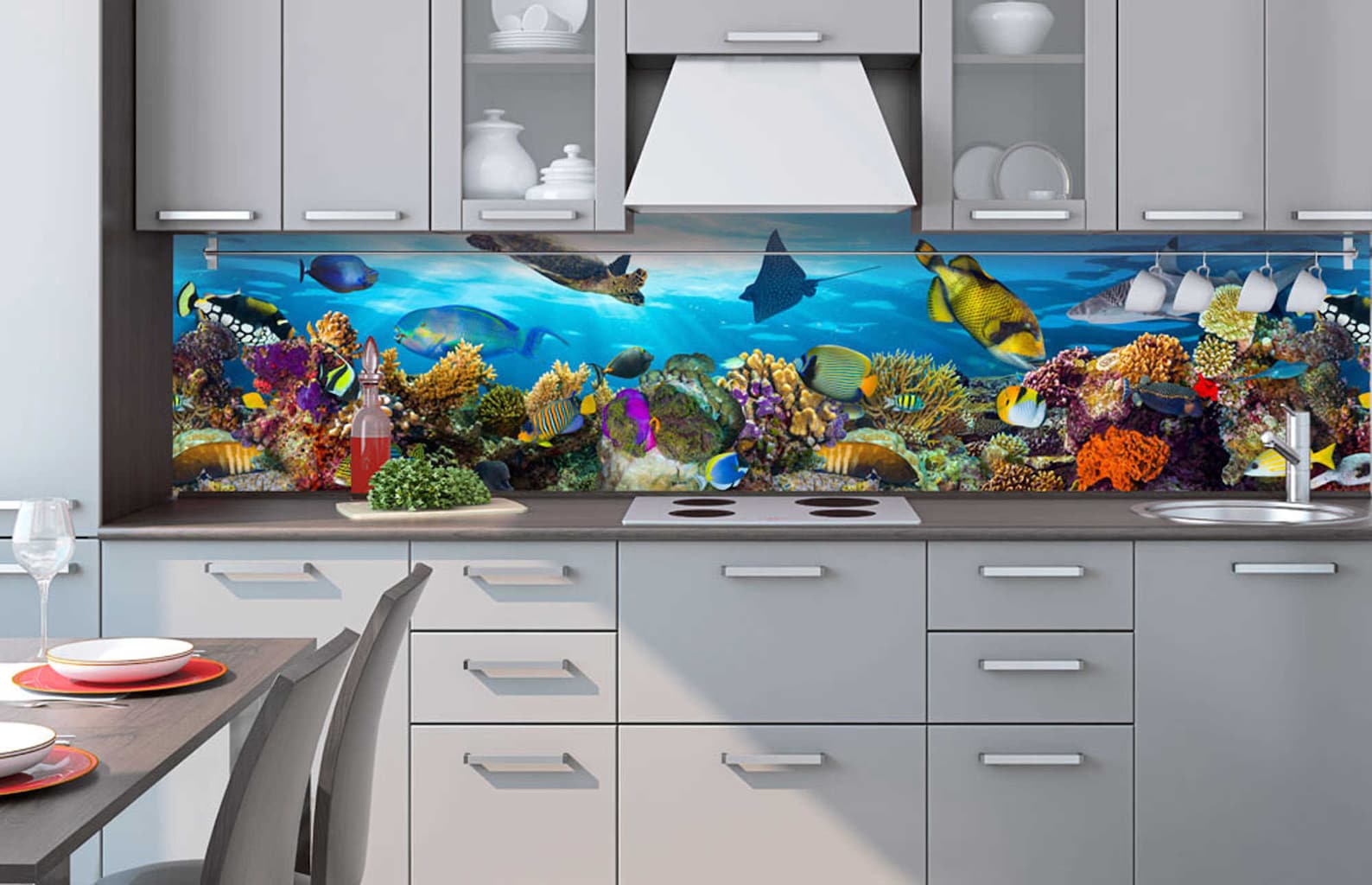 Self-adhesive Splashback - Fish | Kitchen | Decoration | Premium ...