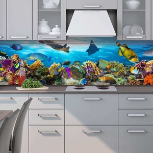 Self-adhesive Splashback - Fish | Kitchen | Decoration | Premium ...