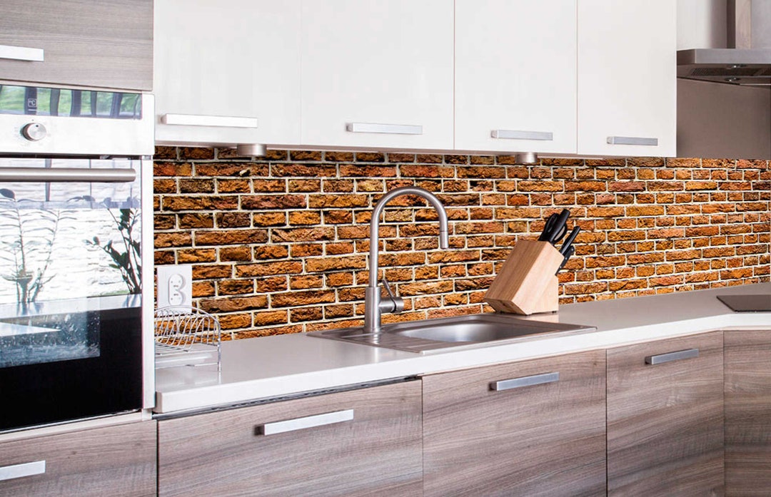 Self-adhesive Splashback - Old Brick | Kitchen | Decoration | Premium ...