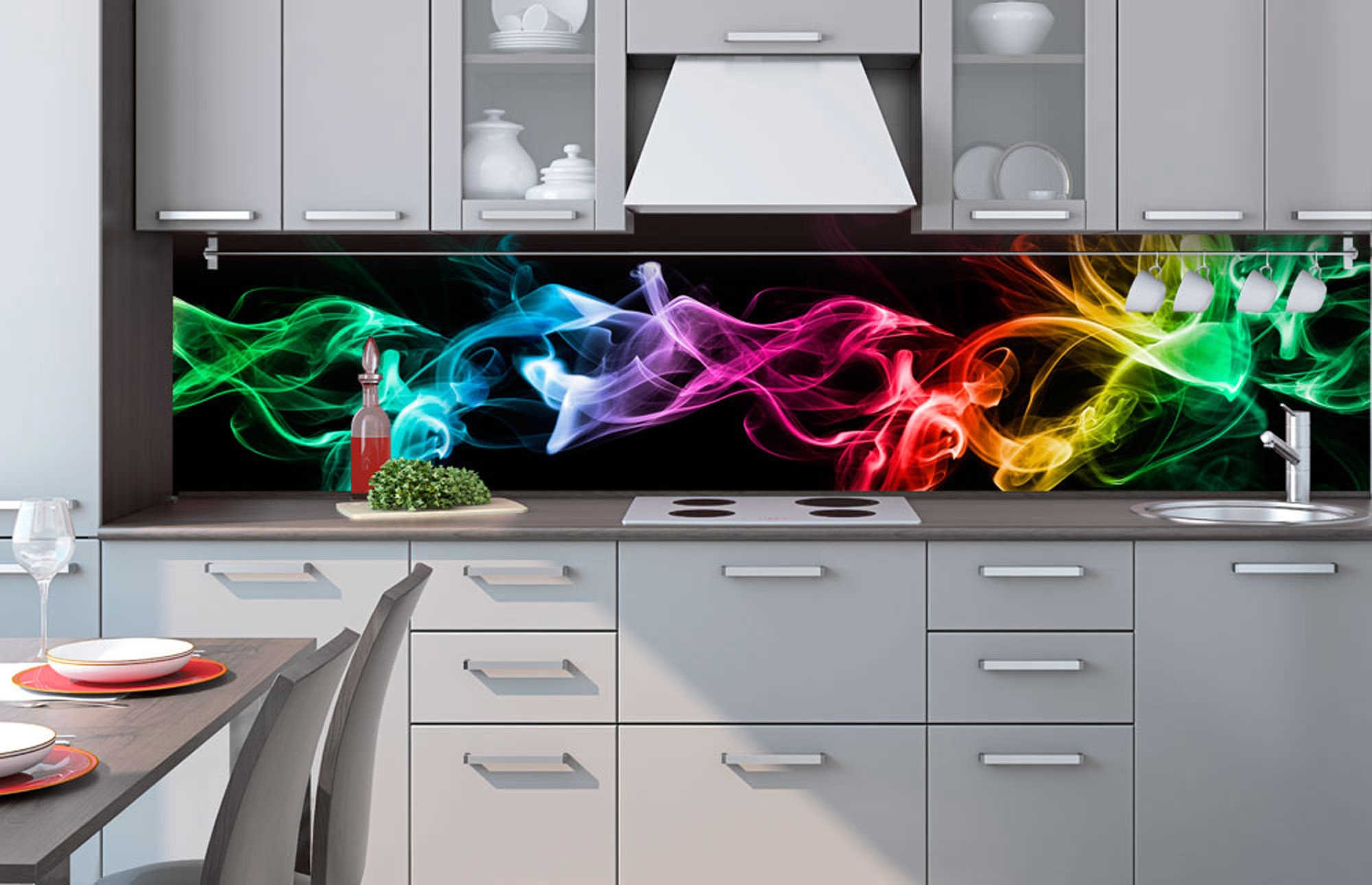 Self-adhesive Splashback - Black Smoke | Kitchen | Decoration | Premium ...