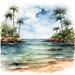 Palm Beach Watercolor Clip Art Bundle 20 High-quality PNG Files Instant ...