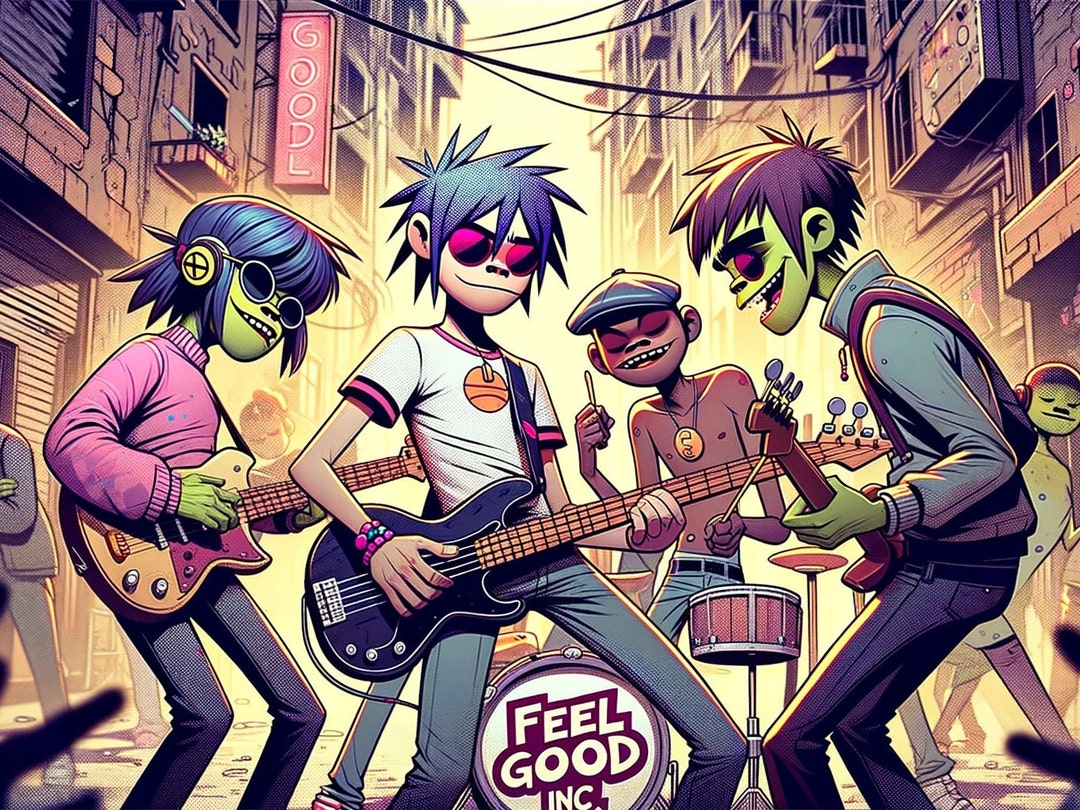 Feel Good Inc. by Gorillaz Ai-generated Artwork Bundle 57 - Etsy