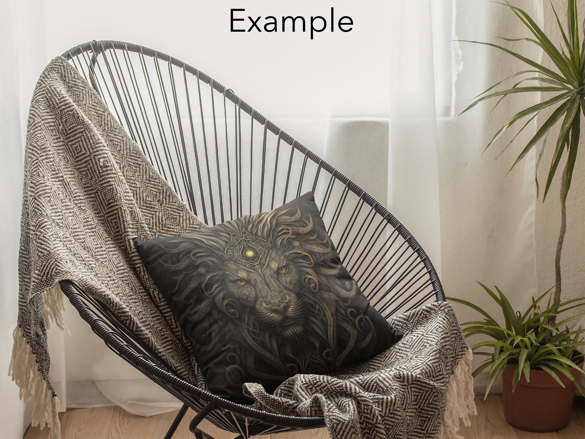 Majestic Lion Medallion Printable Wall Art Instant Download Print at ...