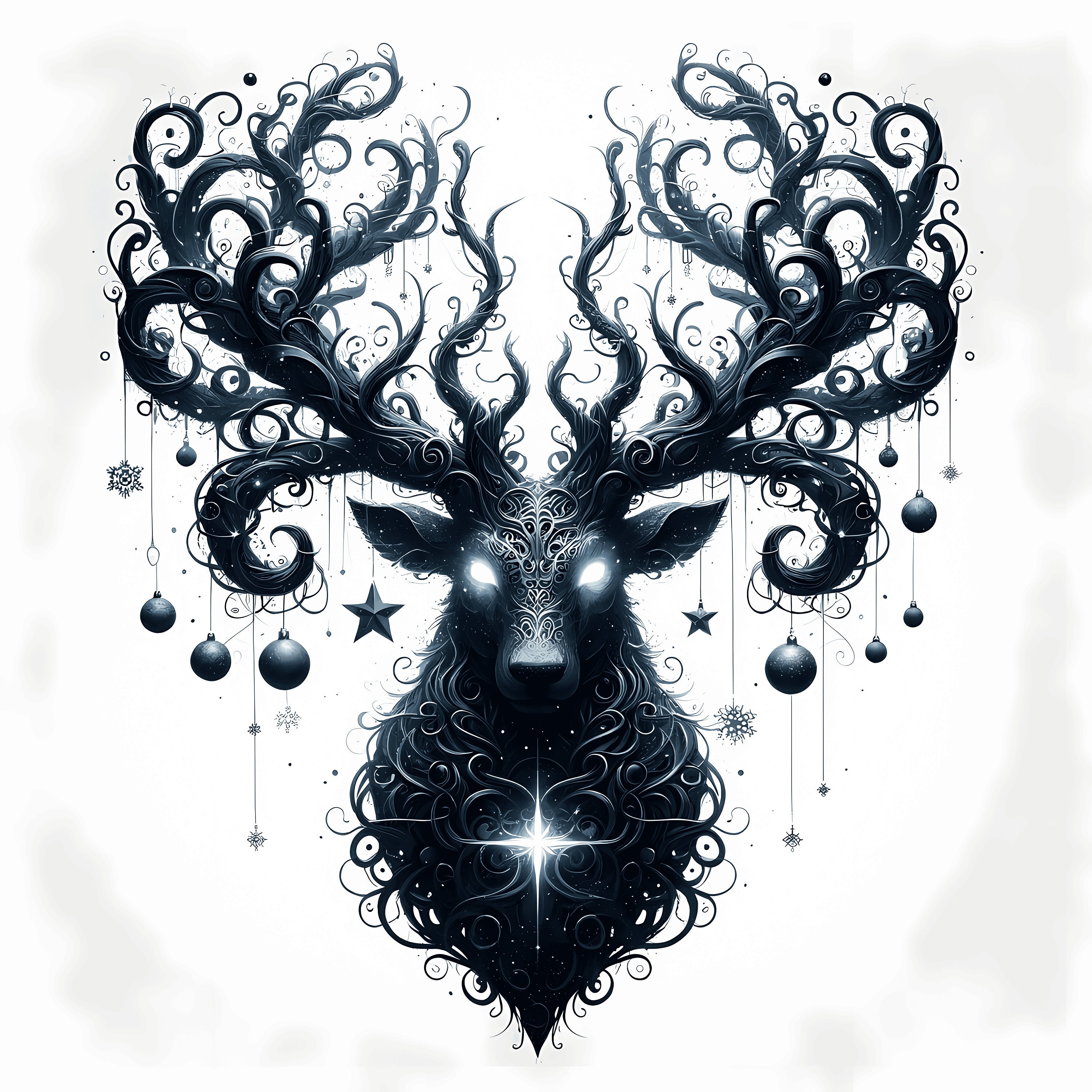 Christmas Clip Art Gothic Christmas Clipart Dark Fantasy Style Goth ...