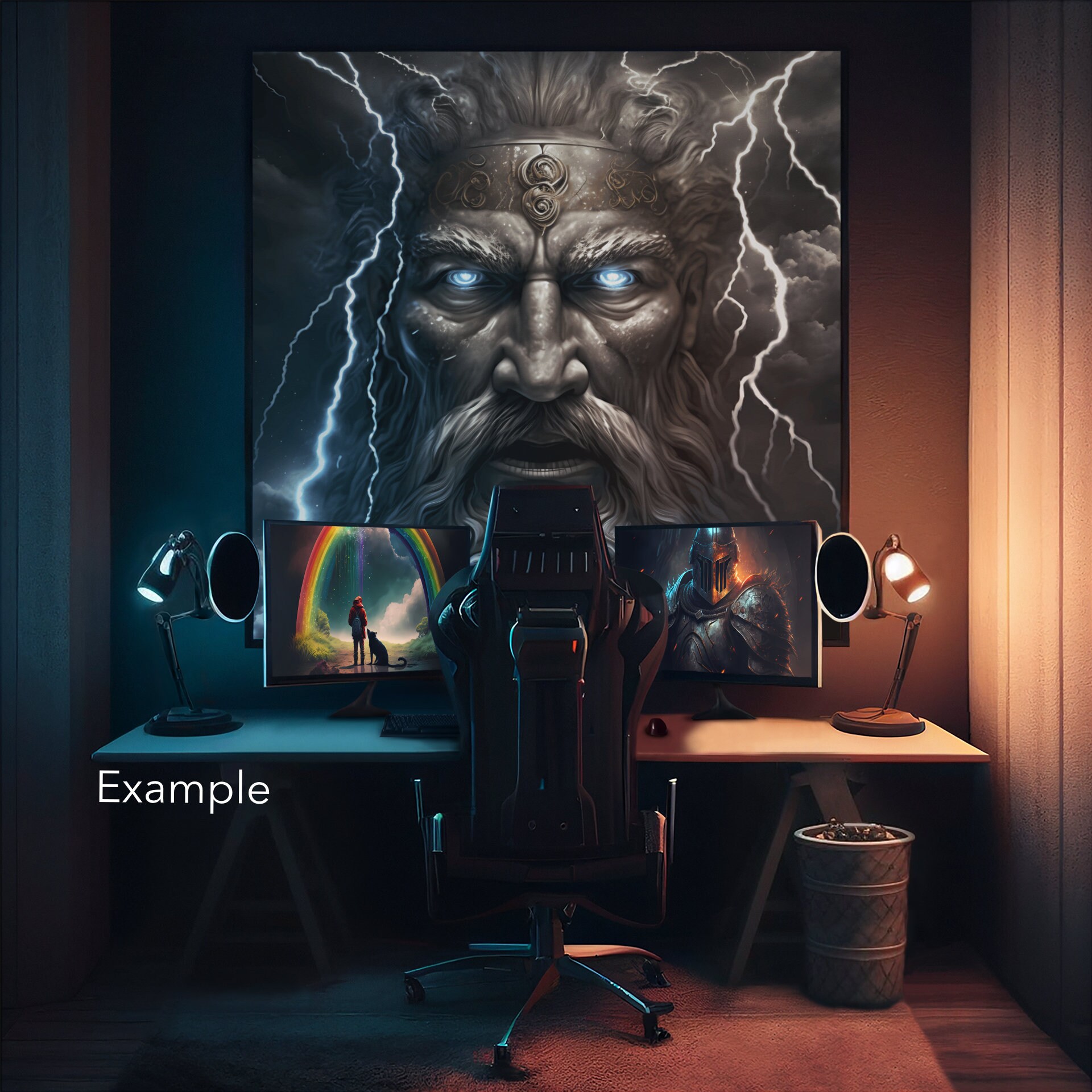 Magic God Zeus Fantasy Printable Wall Art Instant Download Print at ...