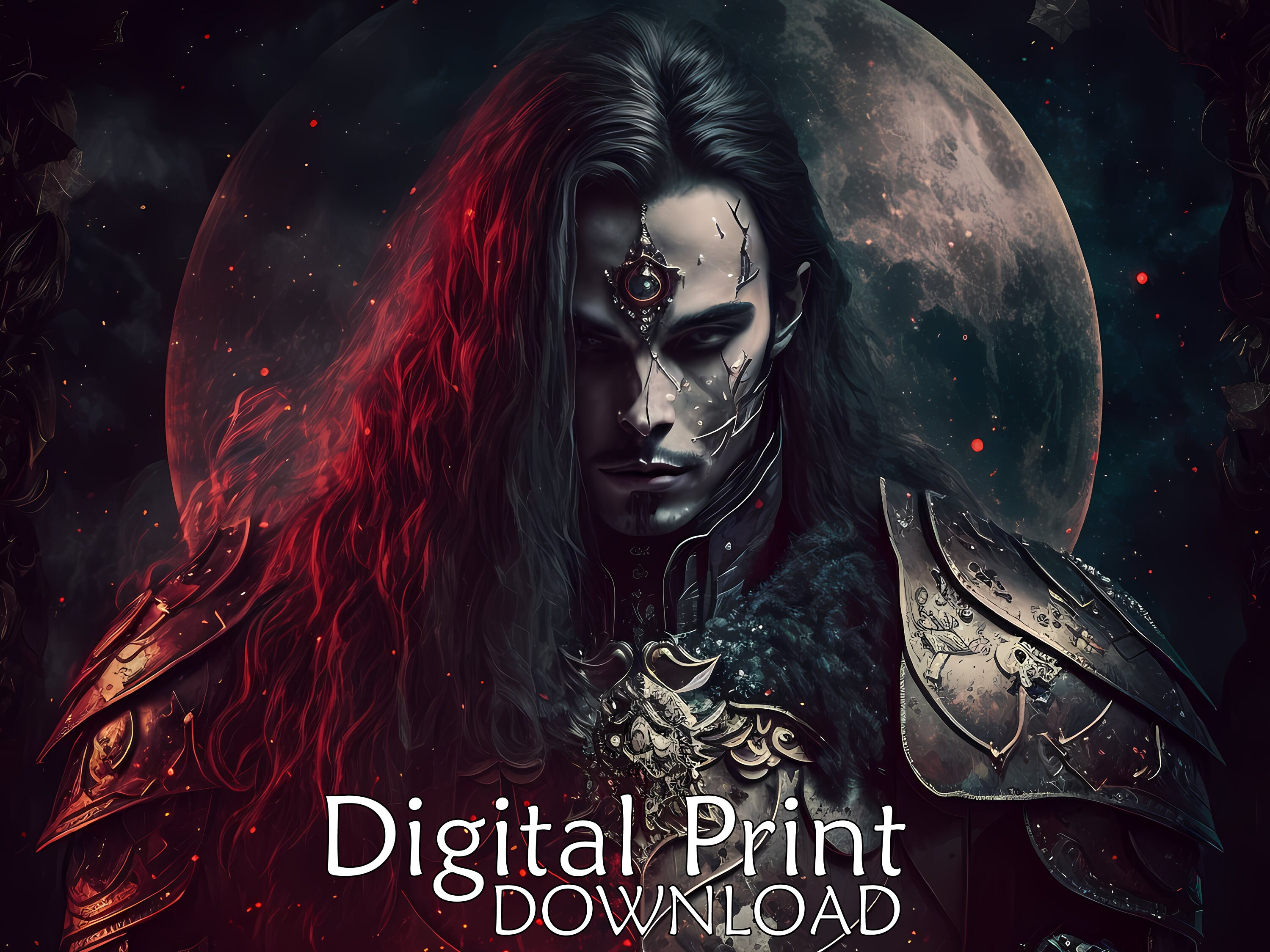 Fantasy Vampire Printable Wall Art Instant Download Print at Home ...