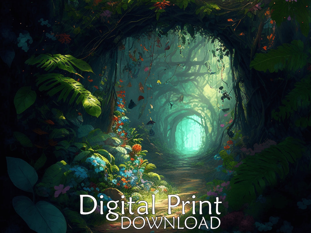 Enchanted Forest Nature Printable Wall Art Instant Download Print at ...