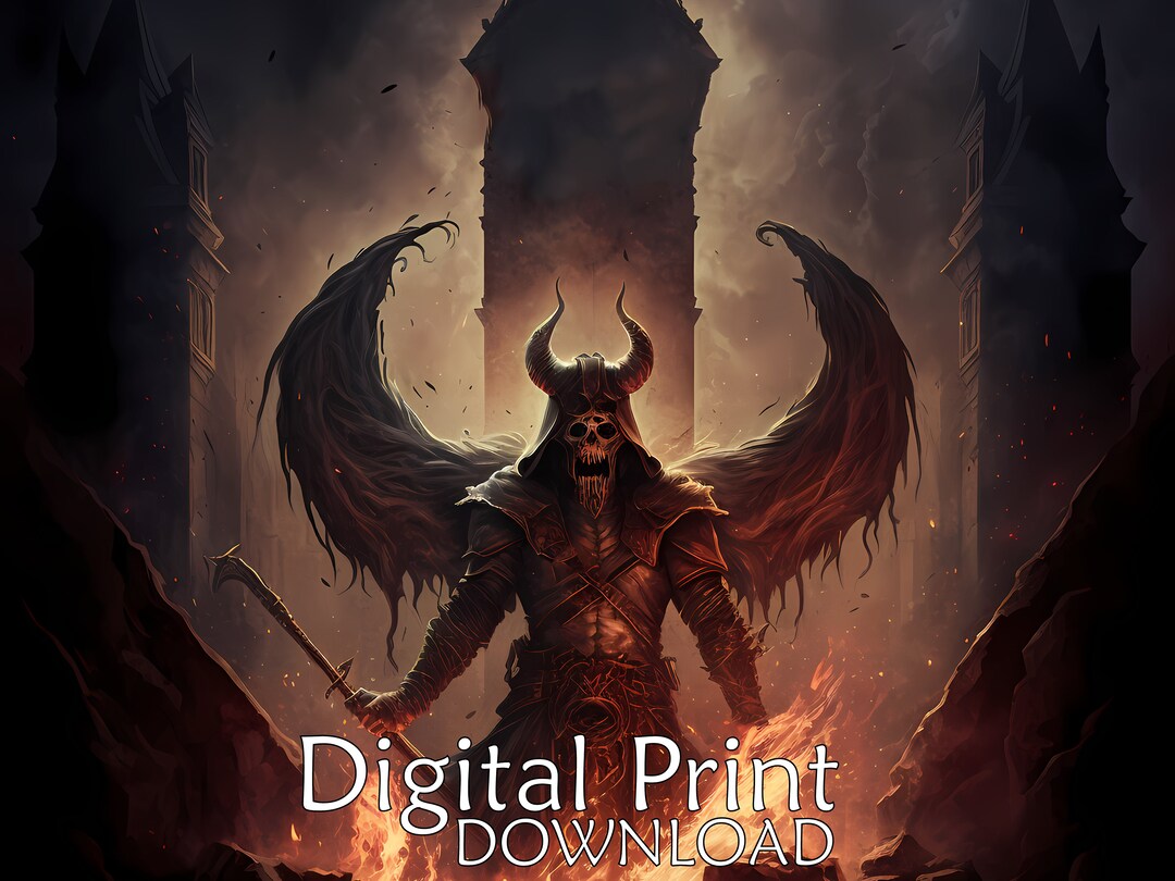 Wall Decor Print Horror Mighty Demon Premium Print Decor Poster Horror ...