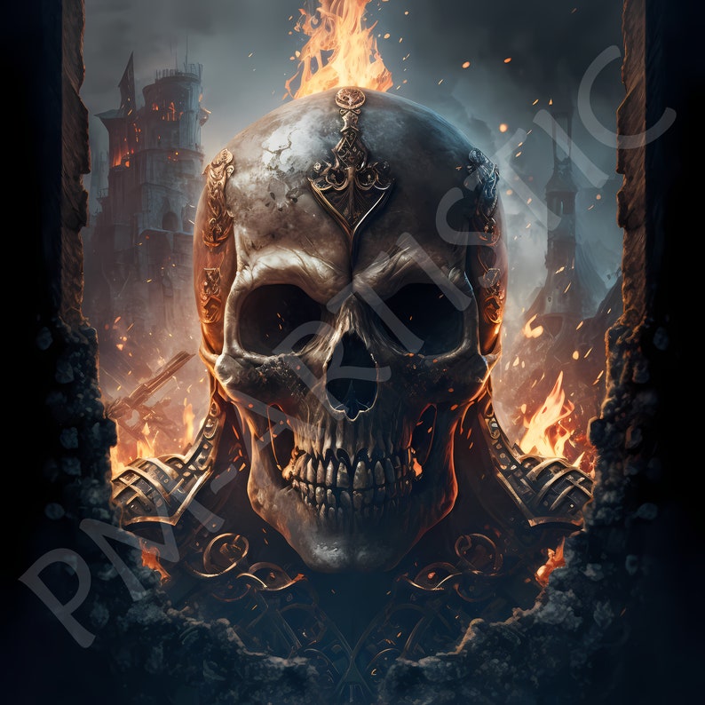 Skull Knight Breakthrough Printable Wall Art Instant Download Print at ...