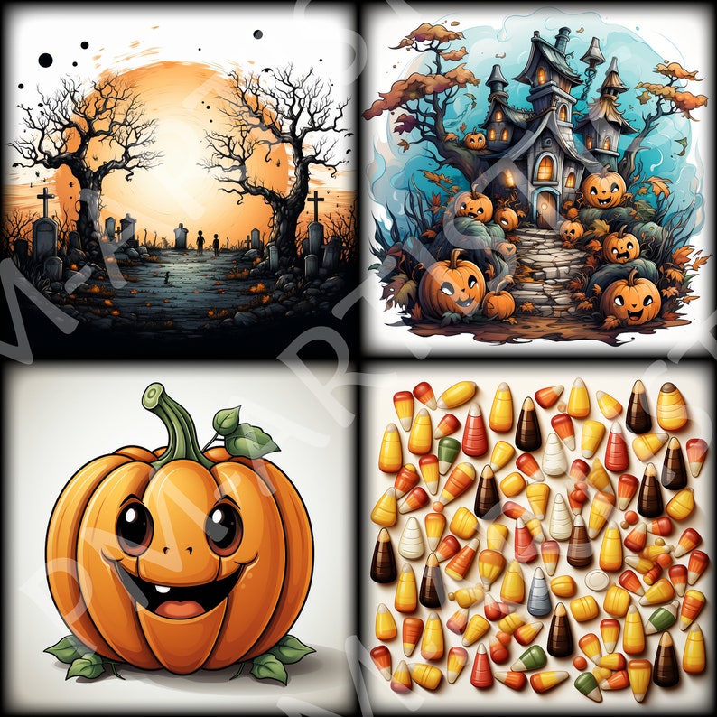 Halloween Clipart Sweet Kids Elements Bundle 20 Halloween Clip Art PNG ...
