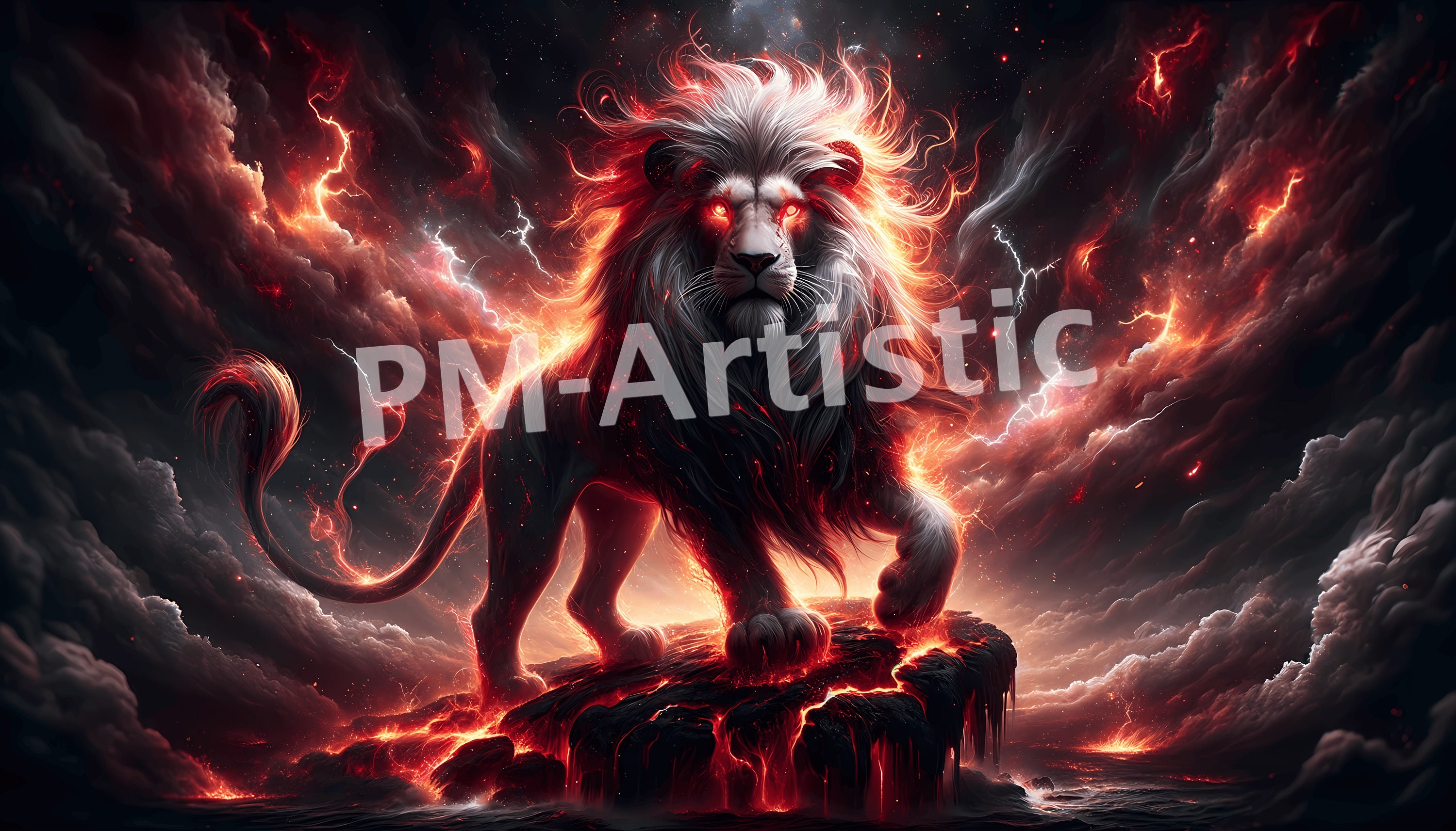 Zodiac Sign Leo Mystical Fantasy Printable Wall Art Instant Download ...