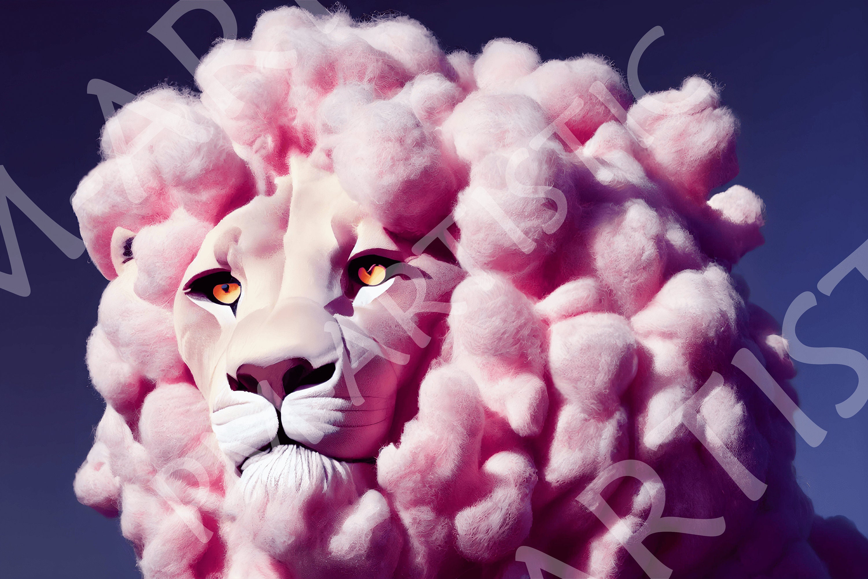 Fantasy Candy Lion Wall Decor Art Printable Art Fantasy Lion Home Decor ...