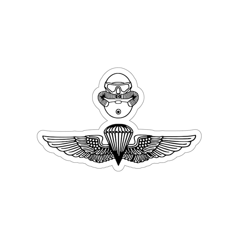 Recon Jump Wings & Dive Bubbles Die-cut Stickers | High Quality Die Cut ...