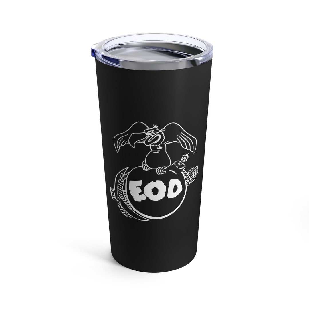 Marine EOD Logo 20oz Tumbler | Buzzard, Bomb and Pick | Explosive ...
