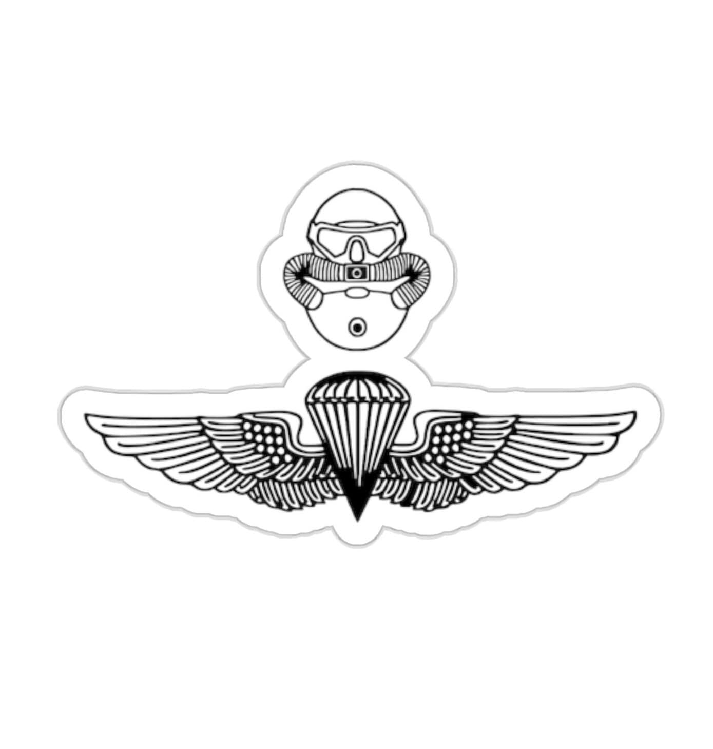 Recon Jump Wings & Dive Bubbles Die-cut Stickers | High Quality Die Cut ...