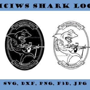 MCIWS Shark Logo DIGITAL FILE | Vector Svg, Dxf, Png, Jpg, F3d Files ...