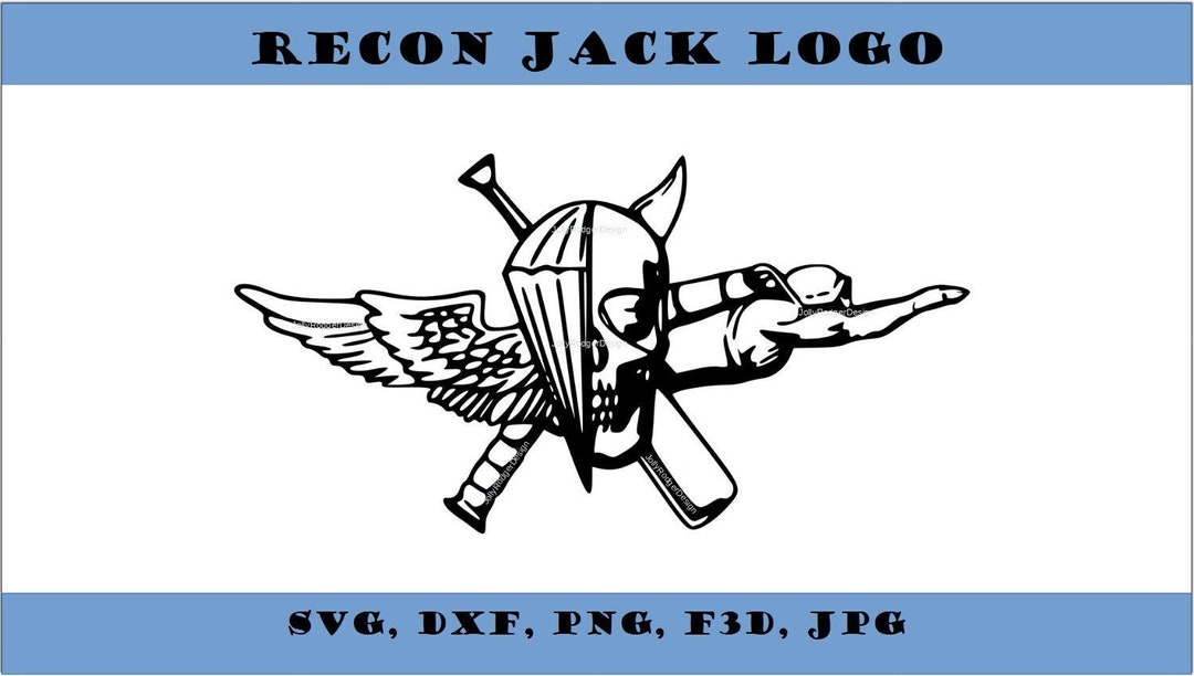 Recon Jack Logo DIGITAL FILE | Vector Svg, Dxf, Png, Jpg, F3d Files ...