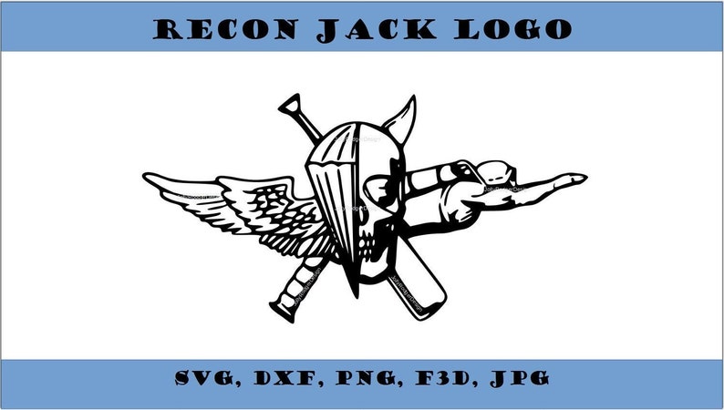 Recon Jack Logo DIGITAL FILE | Vector Svg, Dxf, Png, Jpg, F3d Files ...