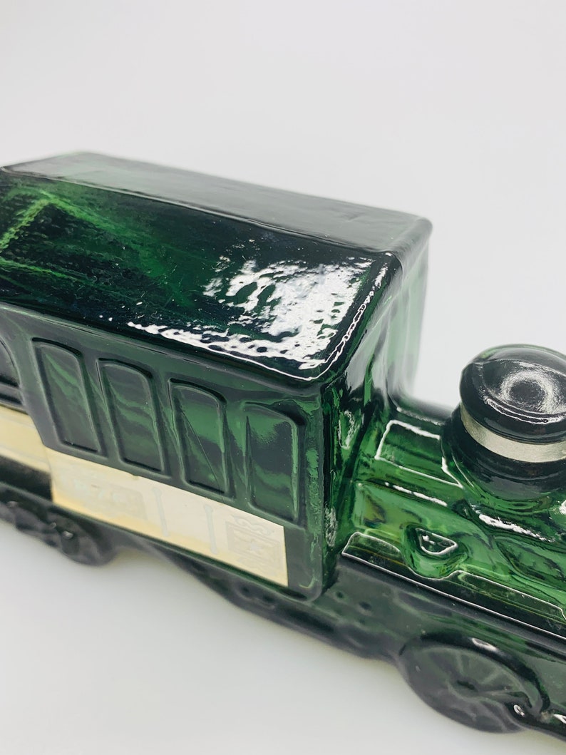 Vintage Avon Brisk Spice After Shave Green Glass Train Bottle, Bottle ...