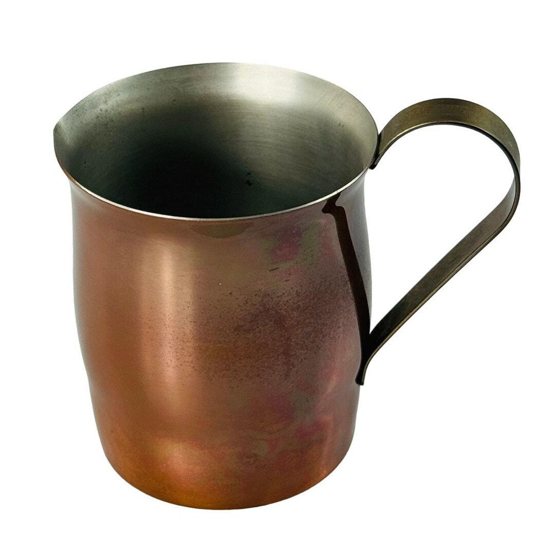 Vintage Coppercraft Guild Creamer Small Pitcher With Brass Handle - Etsy