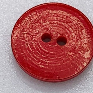 Set of 5 Vintage Small Red Buttons 2 Hole Plastic - Etsy