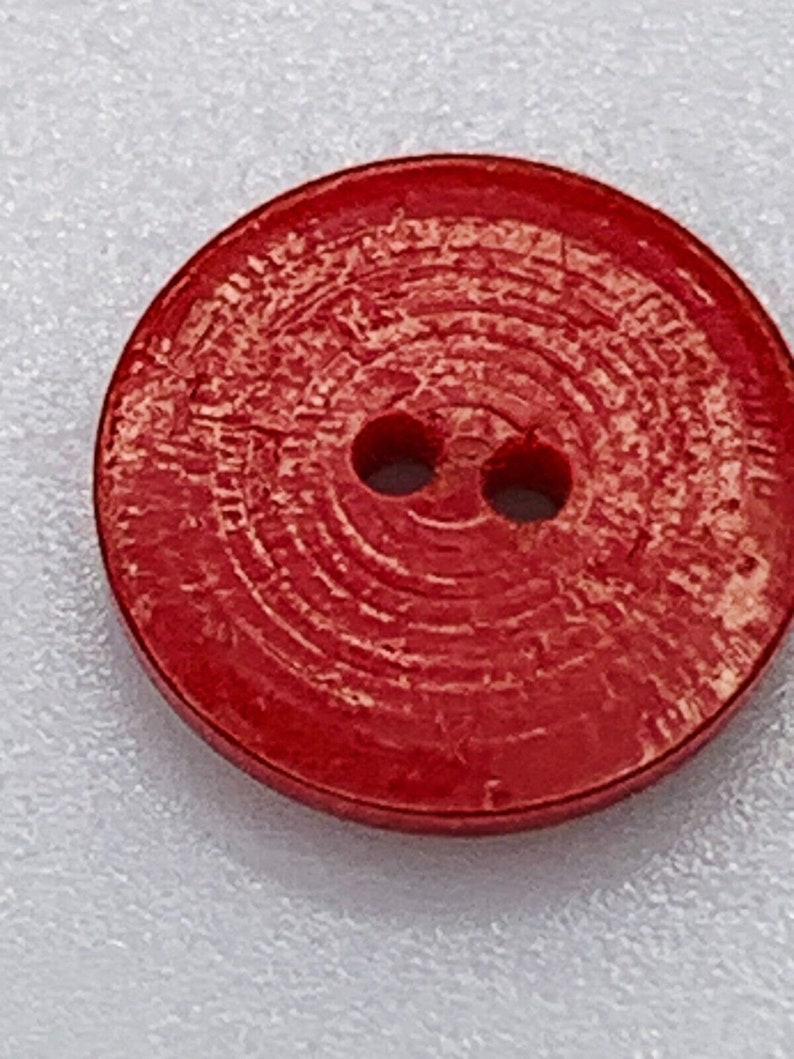 Set of 5 Vintage Small Red Buttons 2 Hole Plastic - Etsy