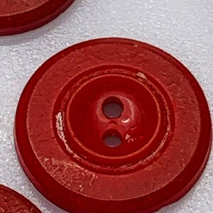 Set of 5 Vintage Small Red Buttons 2 Hole Plastic - Etsy