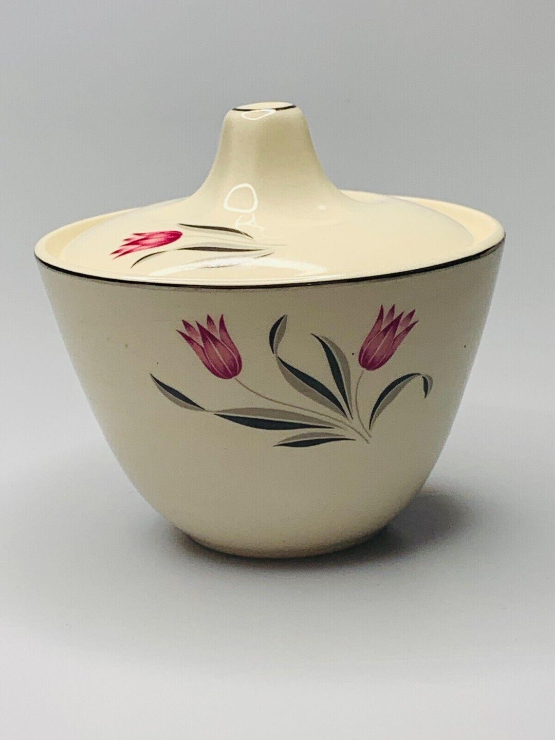 Salem China Tulip Time Sugar Bowl With Lid, Discontinued - Etsy