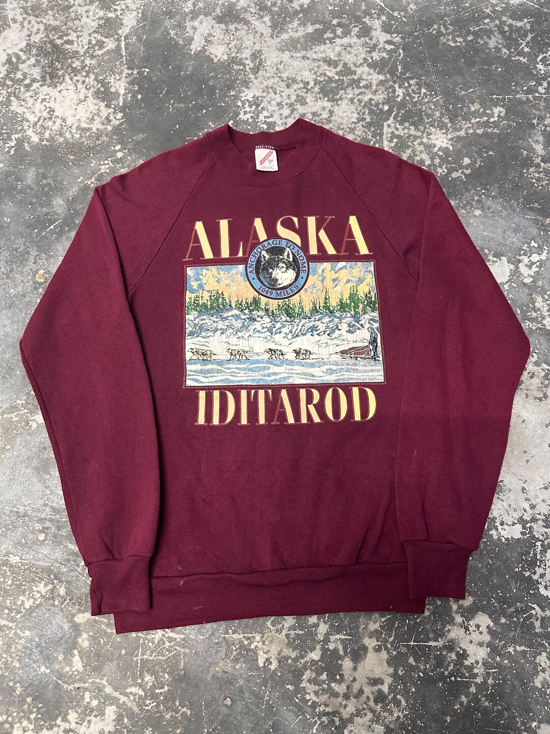 Vintage 90s Alaska Wolves Wildlife Sweatshirt Large Alaskan Wolves ...