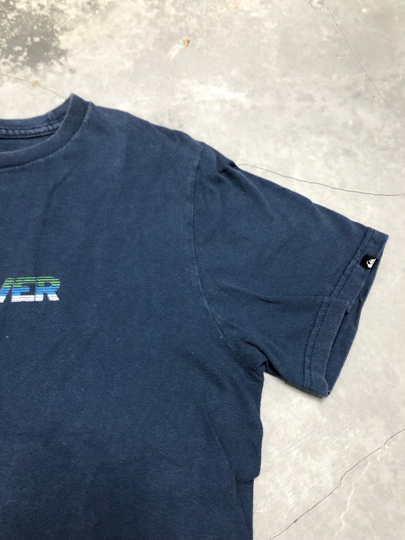Vintage Quicksilver Logo With Back Print Surfing Tshirt - Etsy