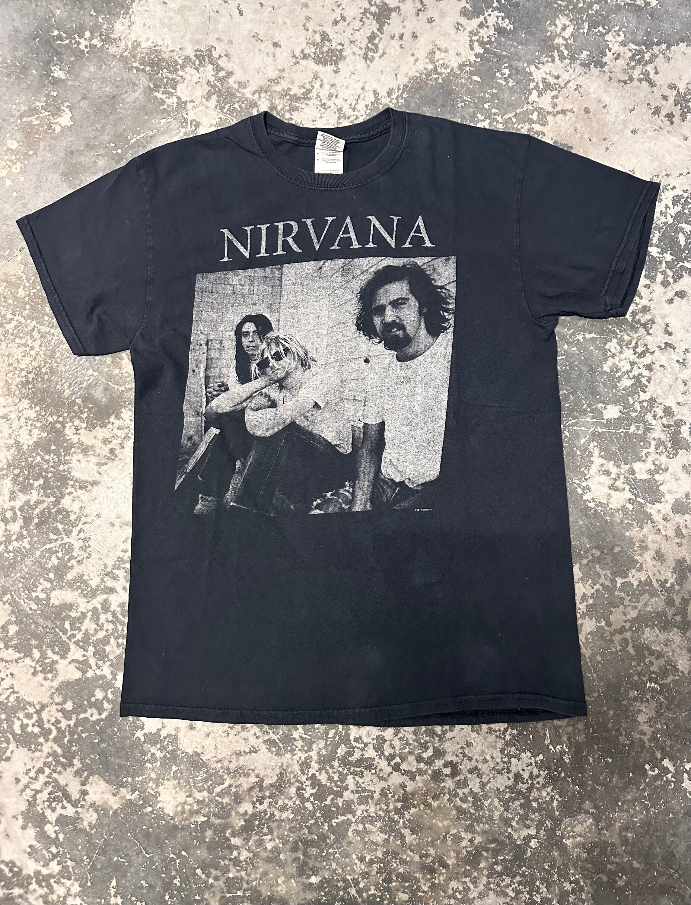 Vintage Nirvana T-shirt Mens Grunge Band Tee Short Sleeve Vintage Nirvana T-shirt Mens Grunge Band Tee Short Sleeve
