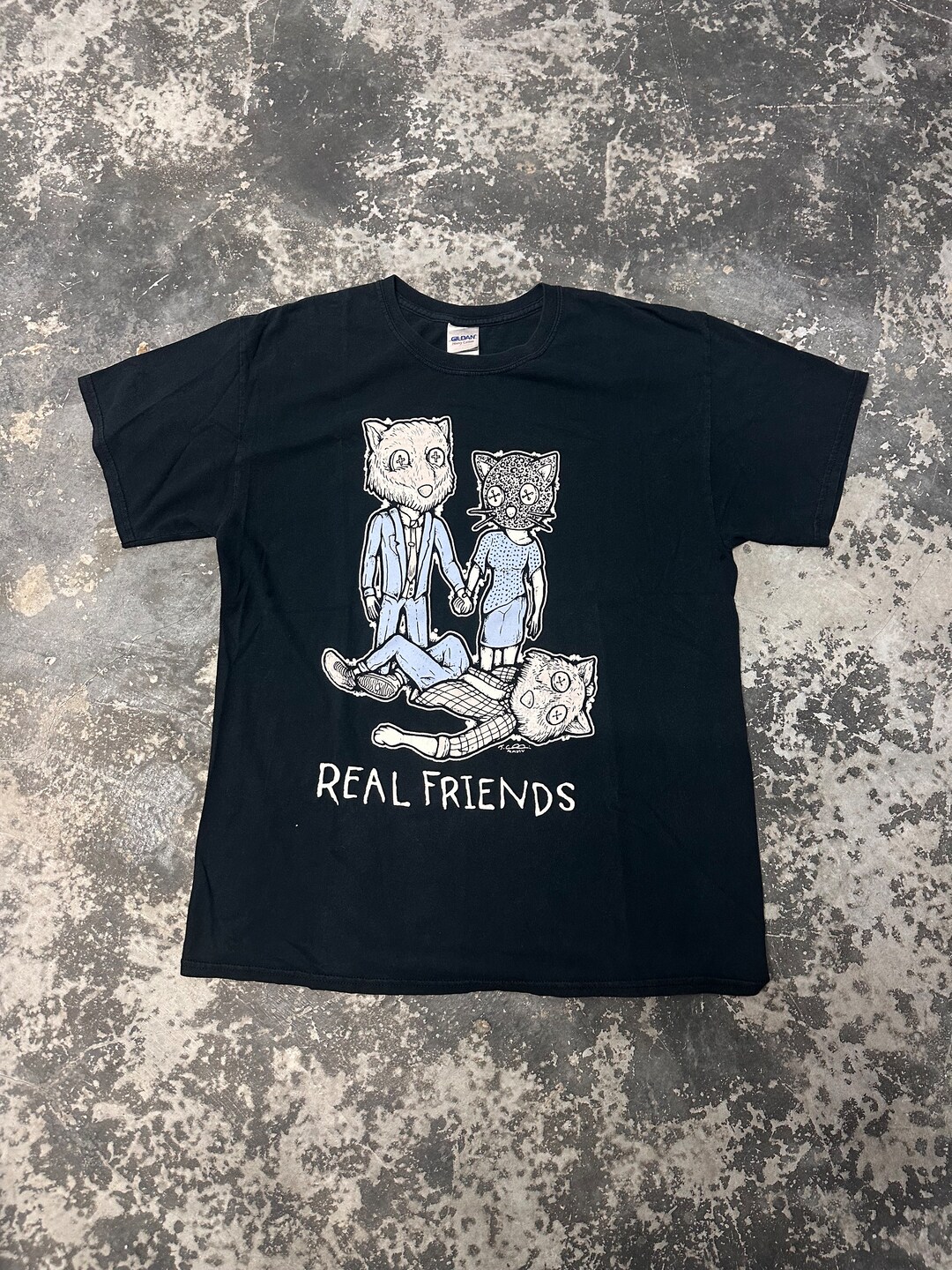 Vintage Real Friends Band American Pop Band T-shirt Band Crewneck Real ...