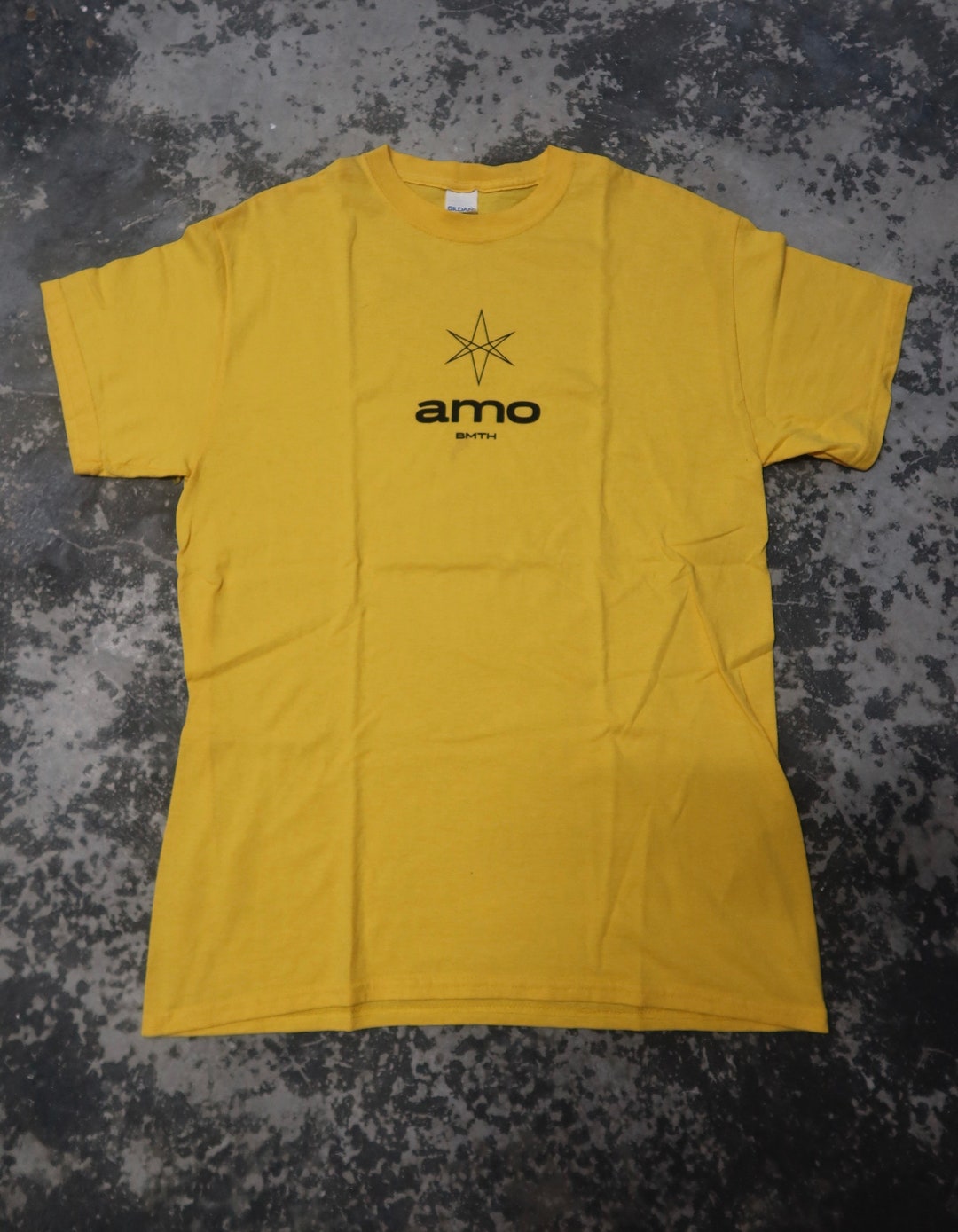 Vintage Bring Me the Horizon AMO Band Metal Tshirt Yellow - Etsy