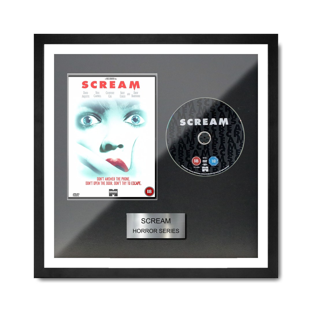 Framed HORROR Movie DVD SCREAM Official Pal Release Mounted in Box ...