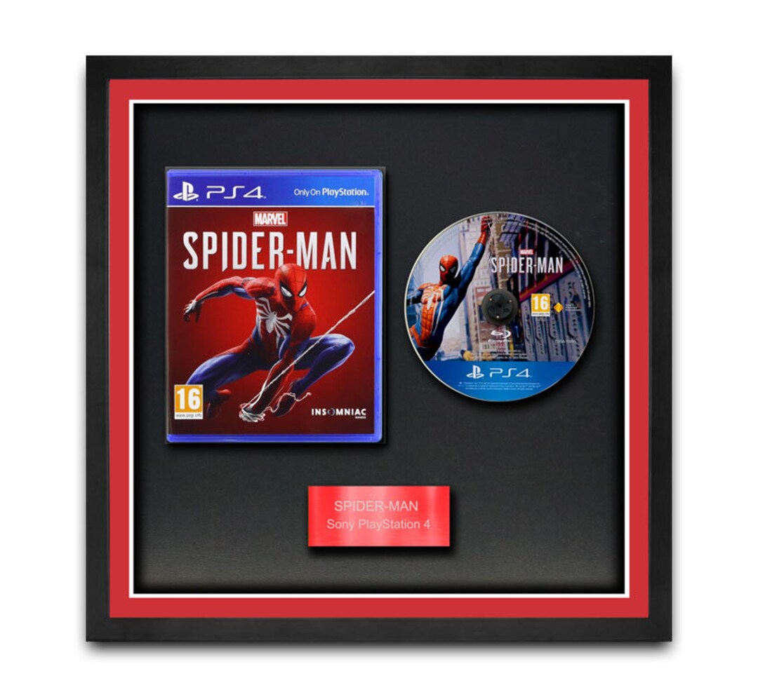 SPIDER-MAN Framed Game Art Official Playstation 4 Pal Release Mounted ...