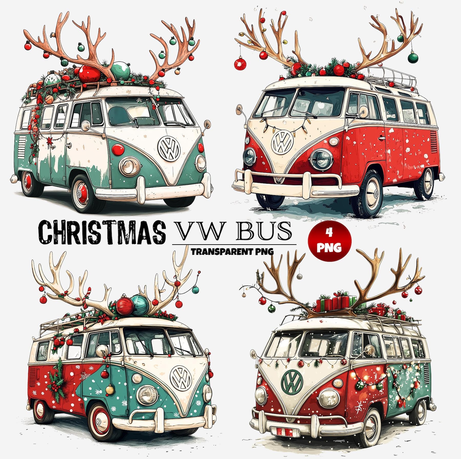 Christmas Png, VW Christmas Bus , T-shirt Design, Digital Download - Etsy