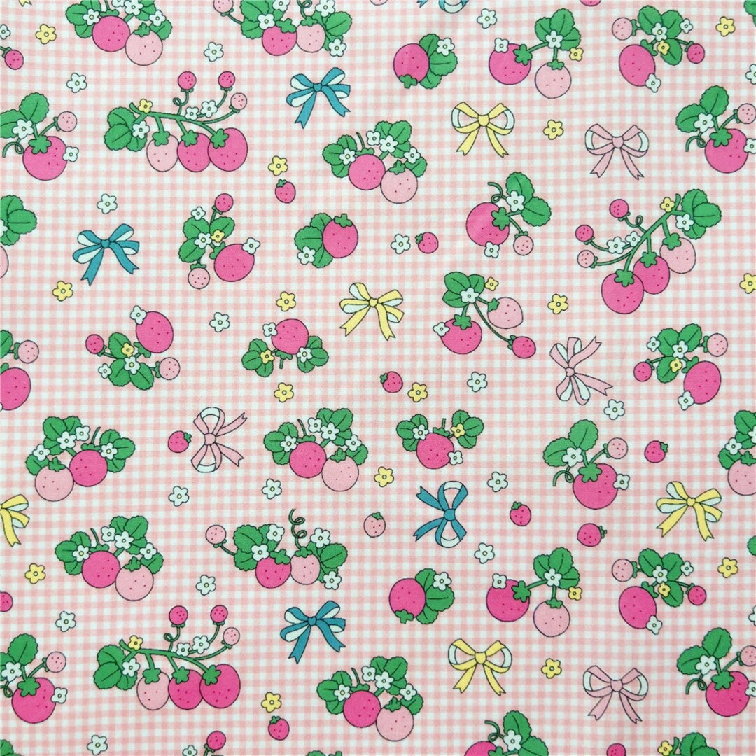 Beautiful Fabric Cute Strawberry Fabric Flower Fabric Poplin Cotton ...