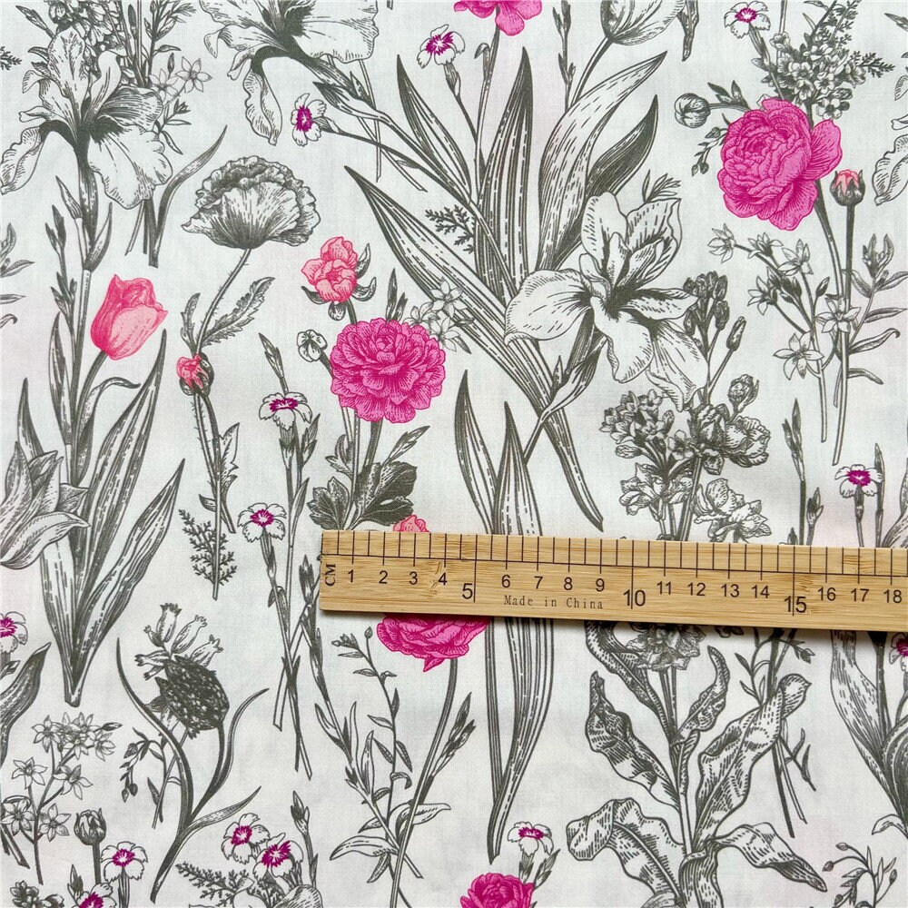 Beautiful Fabric Floral Fabric Flower Fabric Poplin Cotton Fabric by ...