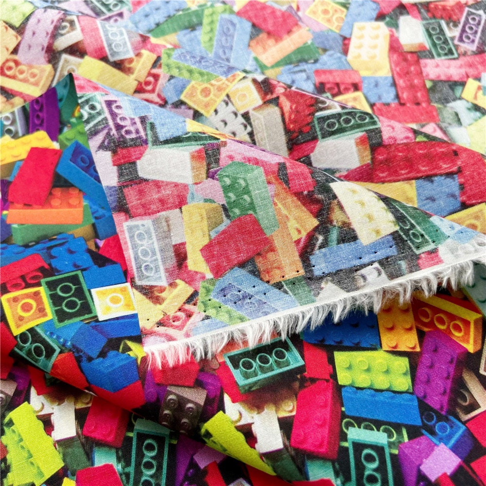 Beautiful Fabric Building Block Fabric Toy Bricks Fabric Cotton Fabric ...